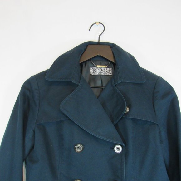soup | Jackets & Coats | Soup Navy Blue Double Breasted Cropped Pea ...